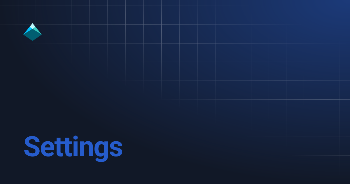 Settings | Pipekit Docs